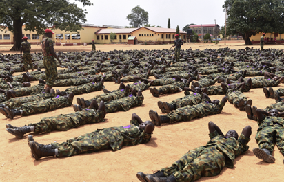 Photos: Nigerian Army recruits in training at Depot in Zaria - Vanguard News