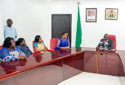 Obaseki swears in 19 female aides - Vanguard News