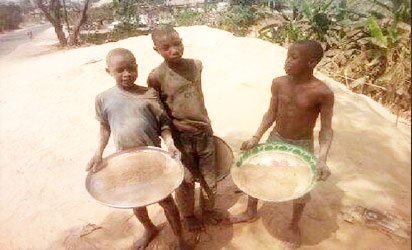 Needy C-River school kids risk infection sieving rice chaff - Vanguard News