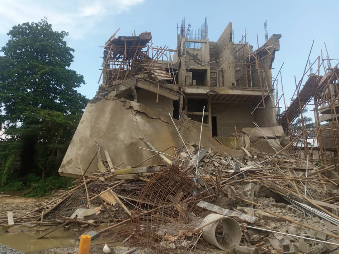 Collapsed 3-storey building: ECTDA evaluates all structures in state ...