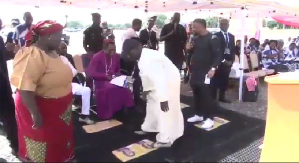 Bishop Sam Zuga restores retired Army Officer with 10 years spinal