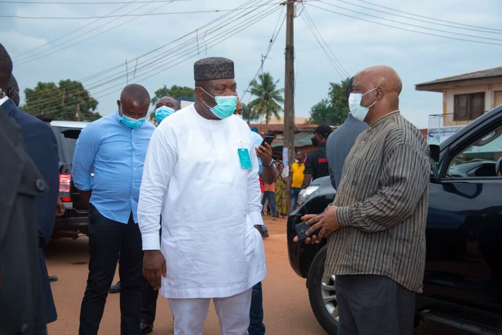 Ugwuanyi visits IPOB, security clash scene, assures return to norm