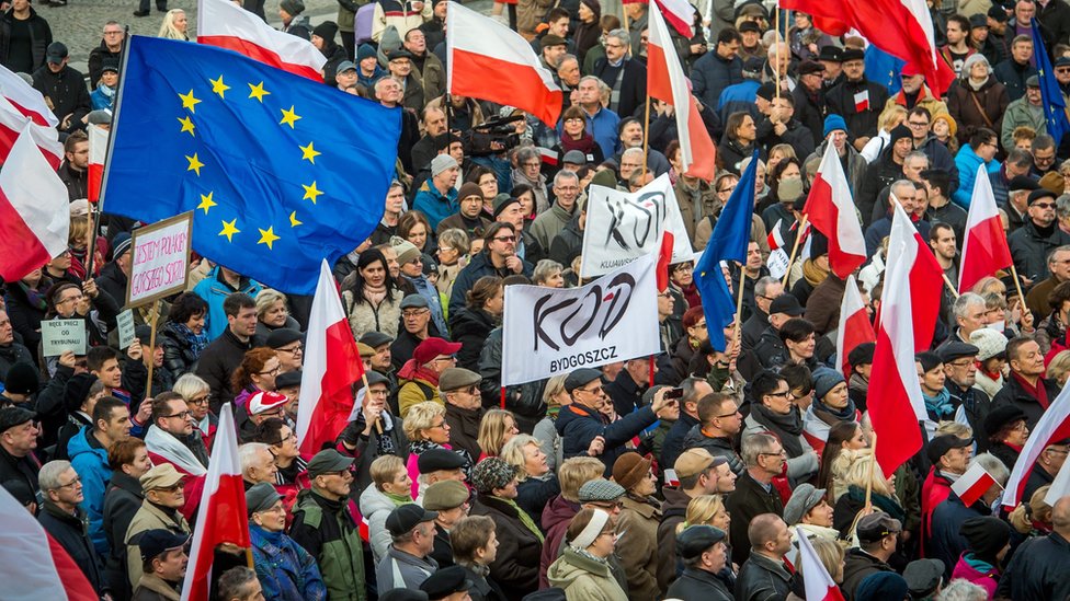 Thousands march in anti-government protests in Polish cities