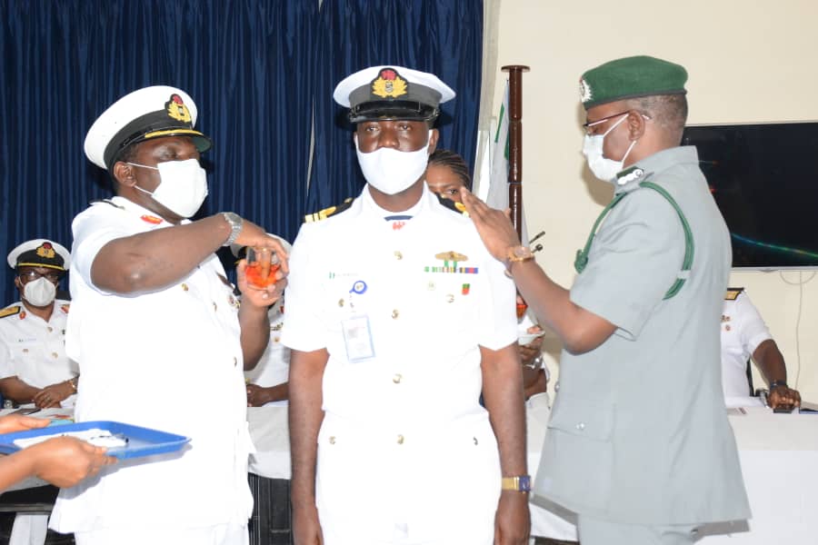 Shipping of stripes: Western Naval Command decorates newly promoted ...