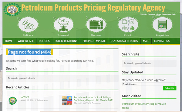 Breaking: PPPRA bows, deletes template announcing N212.61 petrol price ...